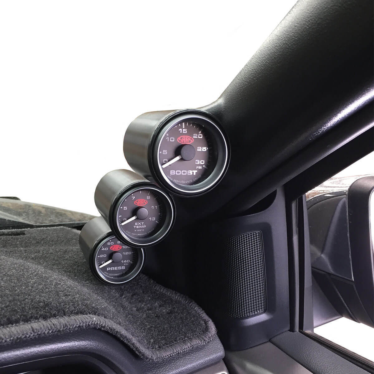 3 Gauge Pillar Pod suits Ford Ranger PX 2011 to 2015