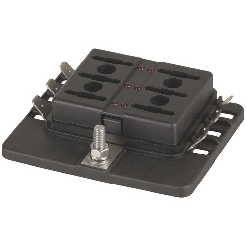 6 Way Blade Fuse Block - Spade Terminal Connection