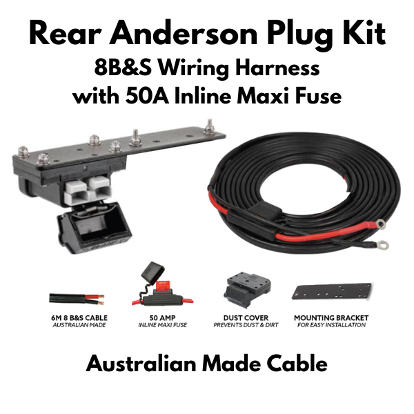 Rear Anderson Plug Kit - 6B&S or 8B&S Wiring Harness with 50A Inline ...