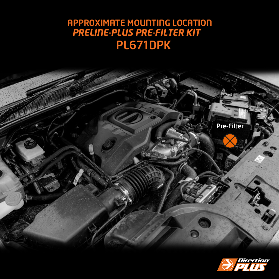 Preline-Plus Diesel Pre Filter Kit suit Next Gen Ford Ranger & Everest
