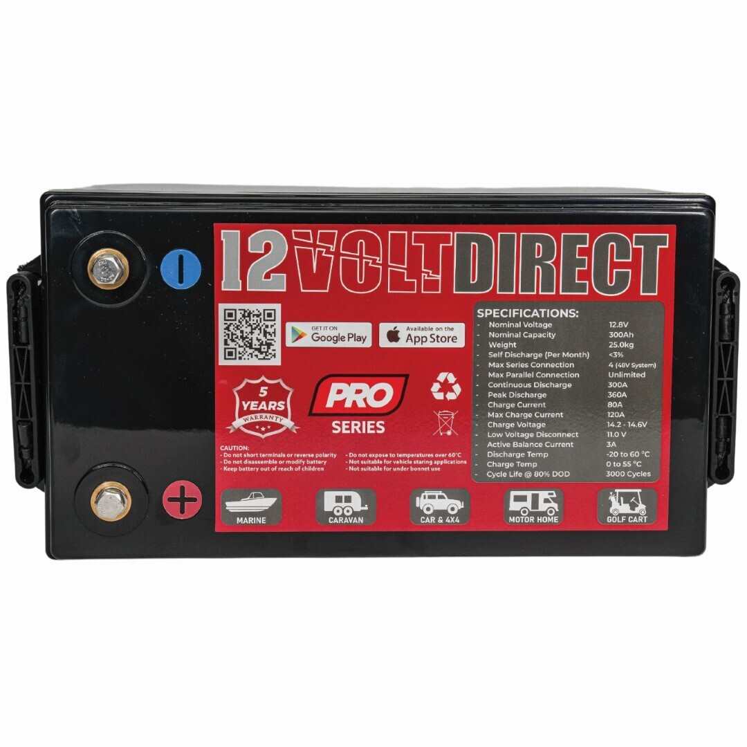 300AH LiFePO4 Pro Series Lithium Battery w/ Bluetooth & Active Cell ...