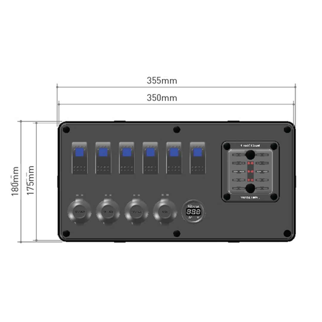 6 Way 12/24V DC Control Box