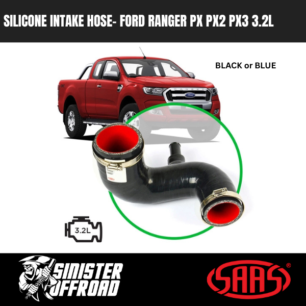 Silicone Airbox to Turbo Intake Hose Upgrade to suit Ford Ranger PX PX2 ...